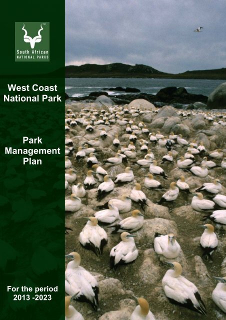 West Coast National Park Park Management Plan - SANParks