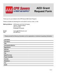 First Aid/CPR/AED Fact Sheet