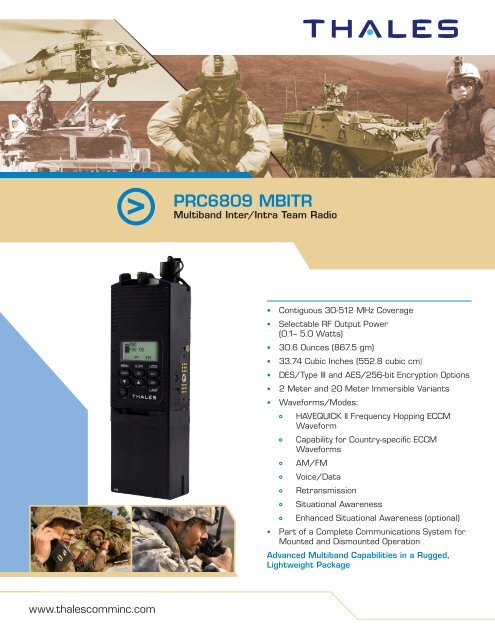 PRC6809 MBITR Data Sheet - Thales Communications, Inc.