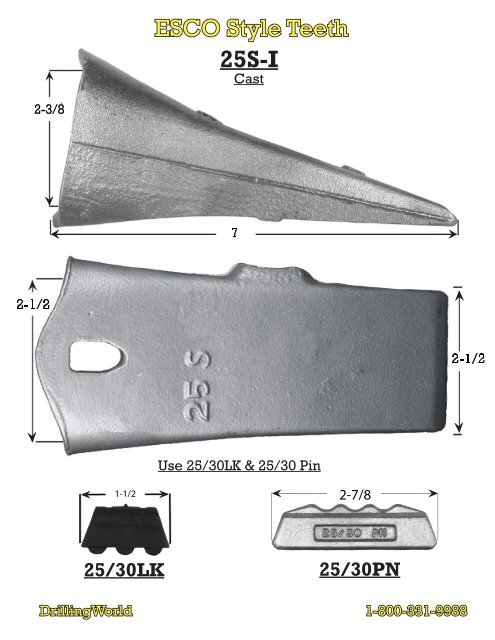 ESCO Style Teeth 25S-I - Drilling World