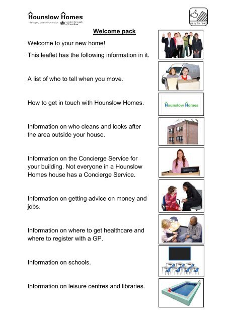 Welcome pack Welcome to your new home! This ... - Hounslow Homes