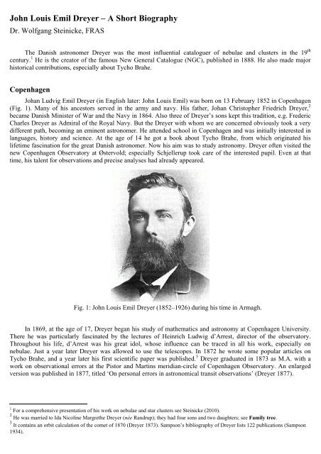 John Louis Emil Dreyer – A Short Biography