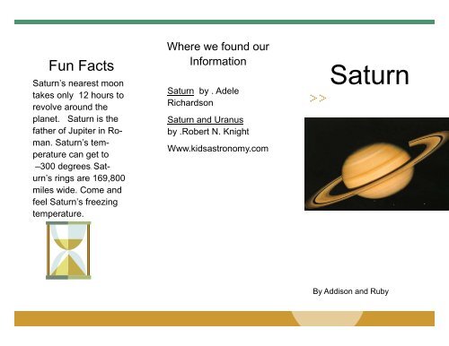 Planet Jupiter Brochure