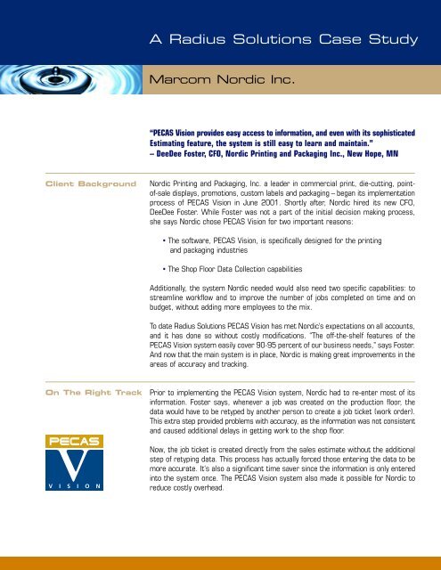 Marcom Nordic - Radius