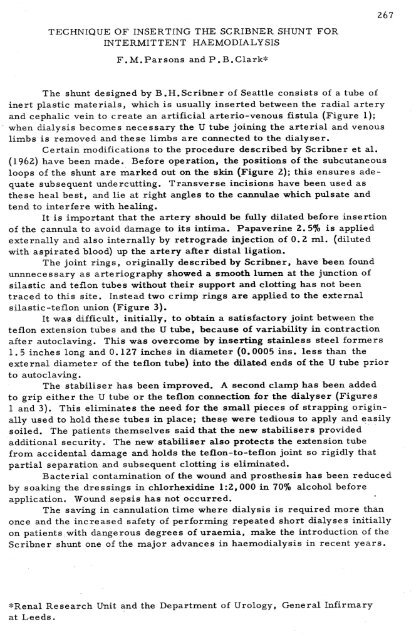 267 technique of inserting the scribner shunt fgr ... - ERA-EDTA