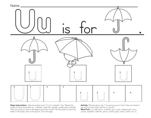 Uu is for - Starfall