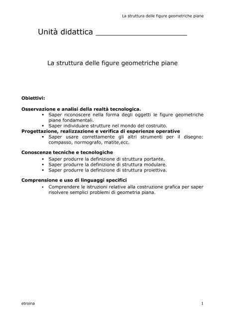 La struttura delle figure geometriche piane - Relisys