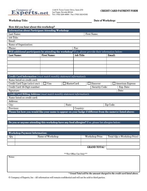 credit card payment form - The Center for APPRECIATIVE INQUIRY