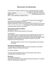 Sample Interdepartmental Memorandum of Understanding - Office of ...