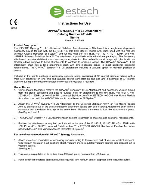 Instructions for Use