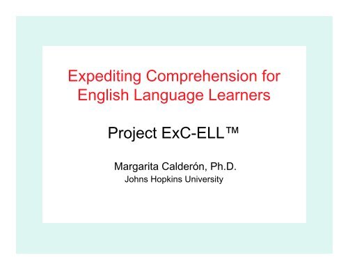 Expediting Comprehension For English Language Learners Project expediting-comprehension-for-english-language-learners-project