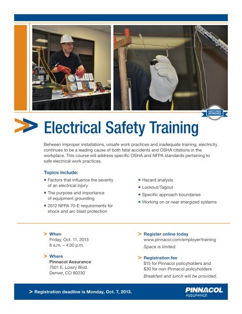 Electrical Safety Training - Pinnacol Assurance