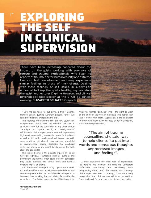 ExPlORiNG ThE SElf iN CliNiCAl SUPERviSiON - startts