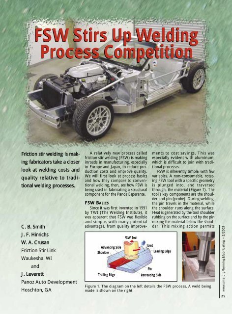 Fsw stirs up welding process competition - Friction Stir Link