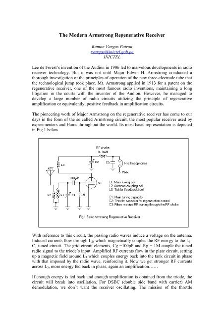 The Modern Armstrong Regenerative Receiver