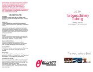 YR Turbines - Elliott Turbomachinery