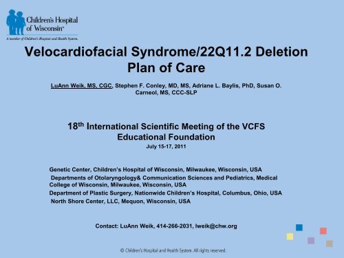 Velocardiofacial Syndrome