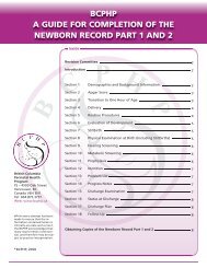 British Columbia Newborn Record Part 1 and 2 - Perinatal Services ...