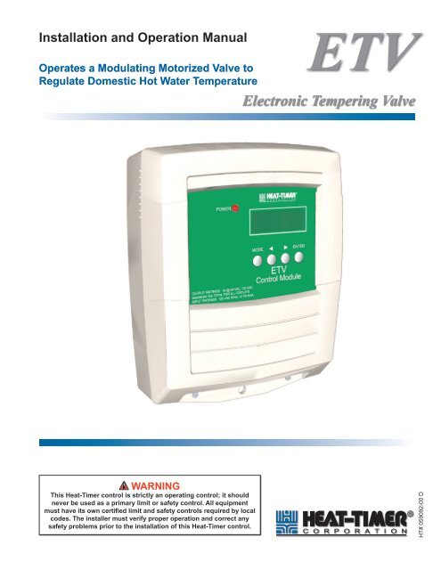 ETV - Heat-Timer® Corporation