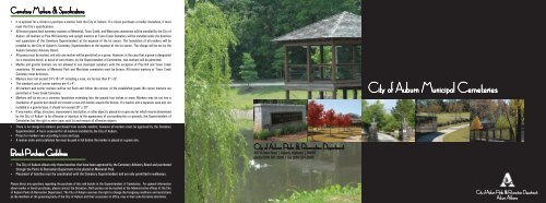 Auburn Municipal Cemeteries Brochure - City of Auburn