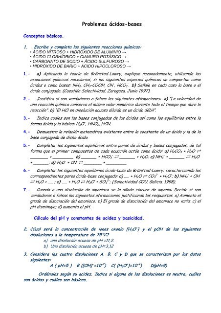Boletin problemas Ã¡cido-base