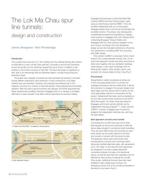 The Lok Ma Chau spur line tunnels: - Arup