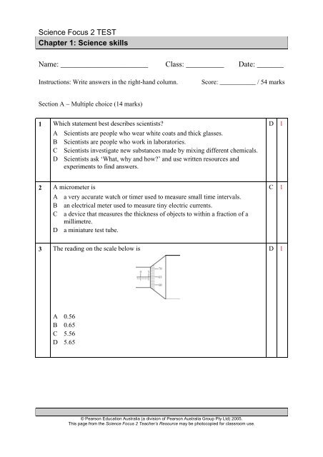 Science Focus 2 - Pearson Australia Media Resources