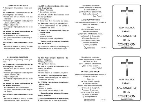 Guía práctica para confesarse - Encuentra.com Guía práctica para confesarse - Encuentra.com