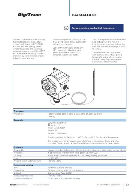 RAYSTAT-EX-02 - Tyco Thermal Controls