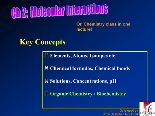 Chapter 2: Molecular Interactions