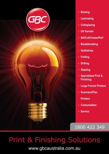 Document Finshing Printing Range Brochure.pdf - GBC South ...