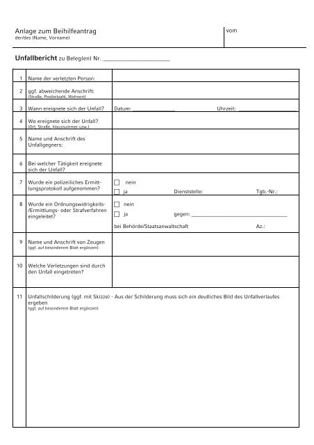 Anlage zum Beihilfeantrag - NRW.Bank