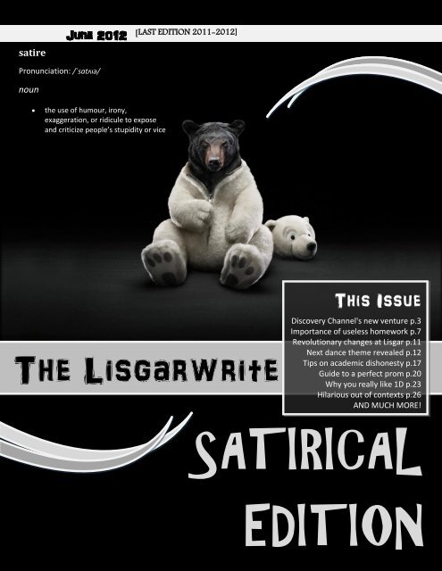 The Lisgarwrite - Lisgar Collegiate Institute