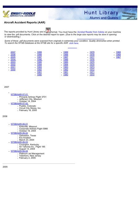 Aircraft Accident Reports - Leonardo