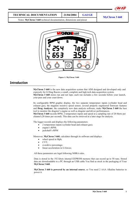 MyChron 3 660 - AiM Sports