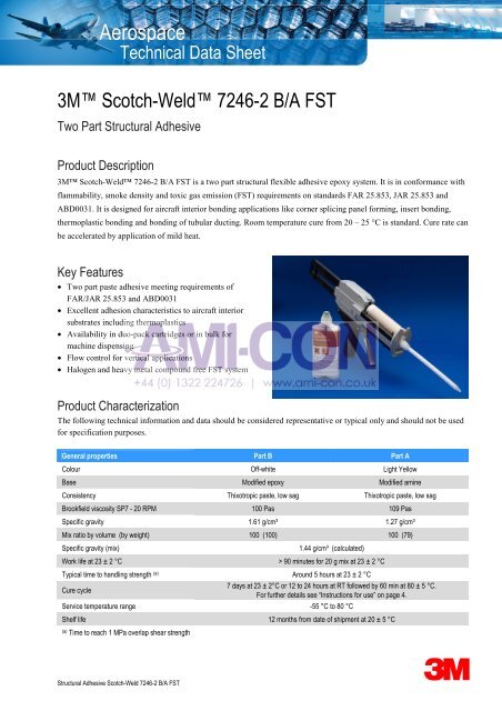 3M 7246-2 FST TDS - AMI-CON