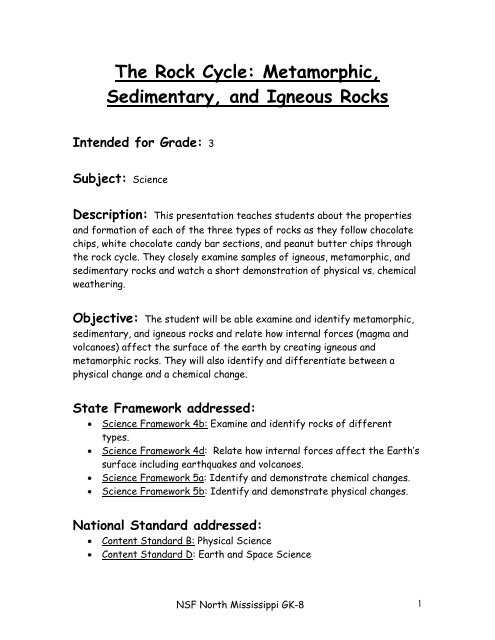 The Rock Cycle: Metamorphic, Igneous, and Sedimentary Rocks