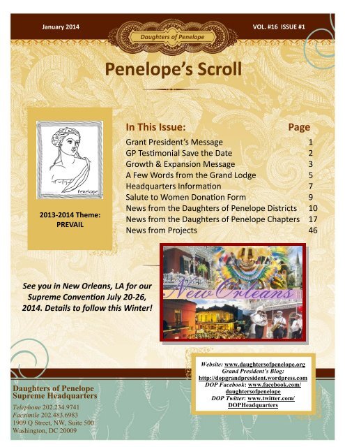 Penelope's Scroll - Daughters of Penelope