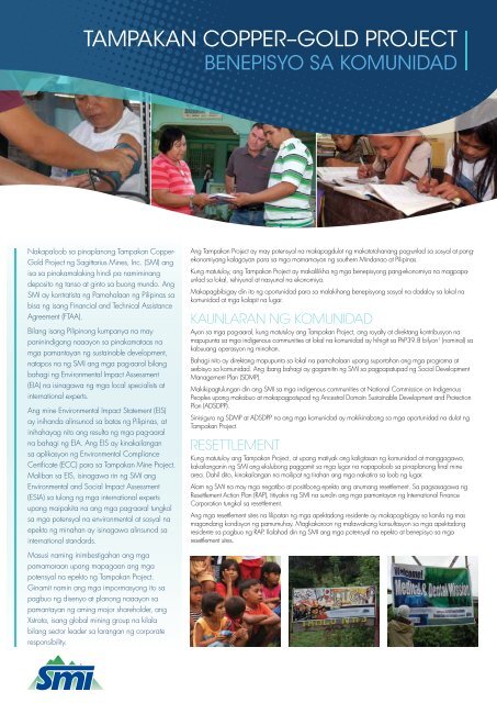 TAMPAKAN COPPER–GOLD PROJECT - SMI