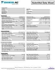 Submittal Data Sheet - Daikin AC