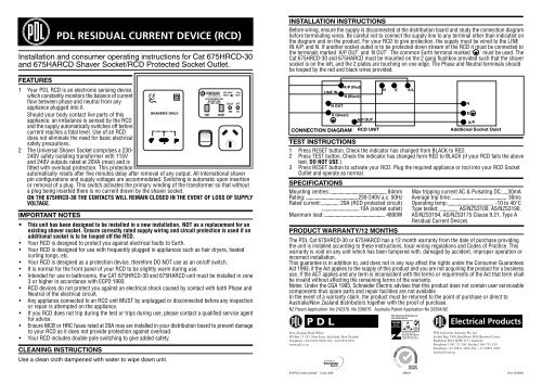Installation Sheet - PDL