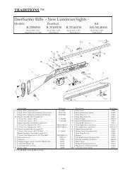 Hawken Rifle Schematic - Traditions Performance Firearms
