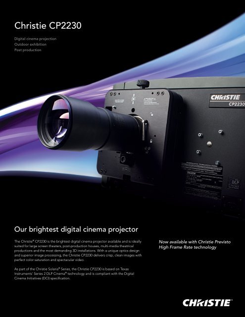 Christie CP2230 Datasheet - Christie Digital Systems