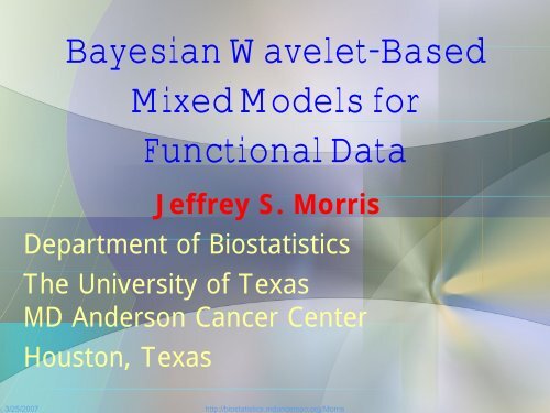 Wavelet-Based Functional Mixed Models Wavelet-Based Functional Mixed Models
