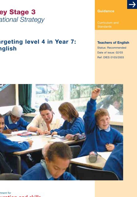 Key Stage 3 National Strategy