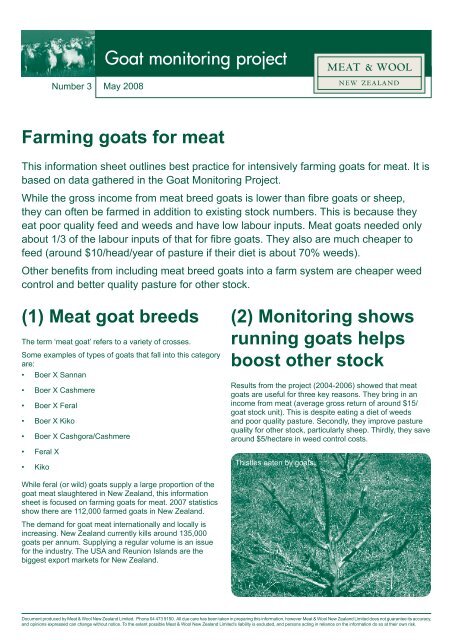 Meat Type Goat Breeds