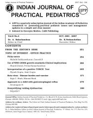 indian journal of practical pediatrics - IJPP