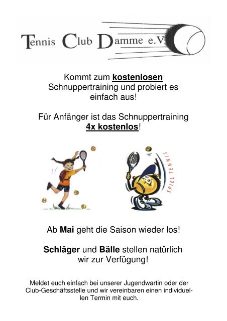 kostenlosen - Tennisclub Damme