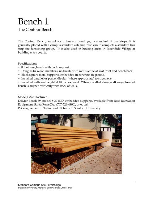 Bench 1 - Stanford University