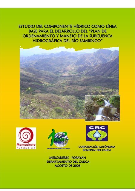 Hidrología - Corporación Autónoma Regional del Cauca